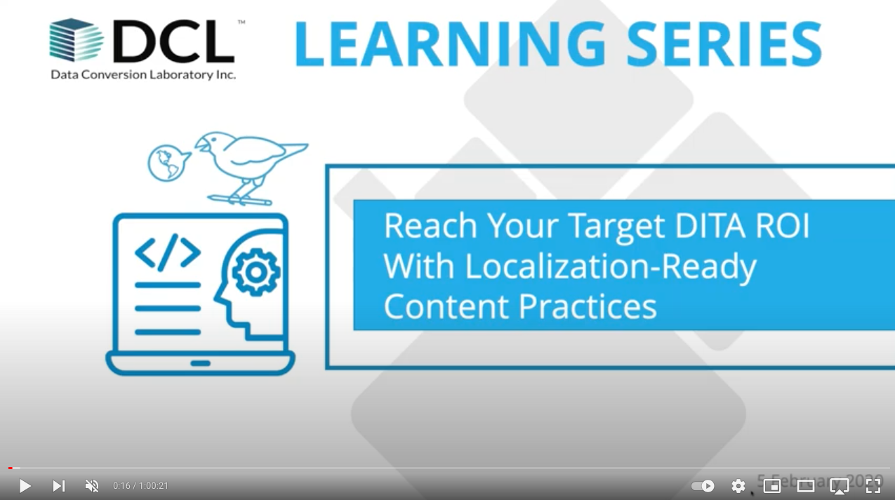 Reach Your Target DITA ROI With Localization-Ready Content Practices | DITA, Localization | Data ...